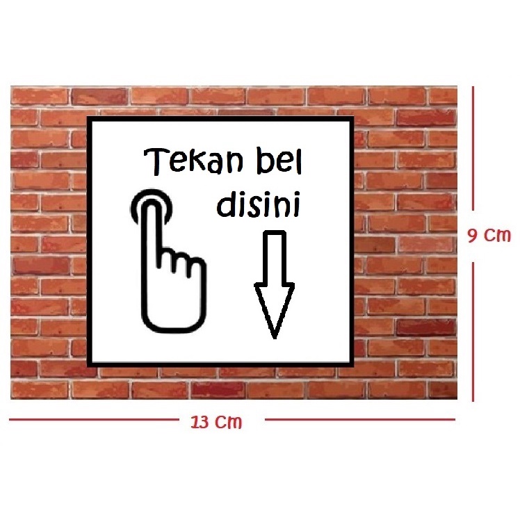 Jual Sticker Stiker tekan bel disini bell pintu rumah bahan anti air ...