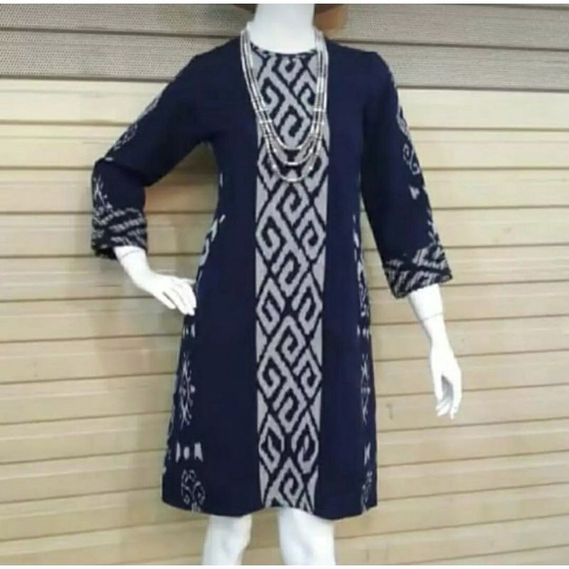 Jual VIOLA TUNIK TENUN | BAJU TENUN | SERAGAM BATIK TENUN TROSO S M L XL XXL | Shopee Indonesia