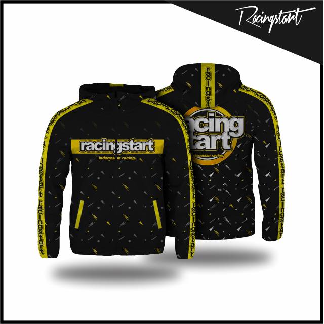 Jual JAKET RUNNING Racingstart PARASUT (YELLOW STRIPE) | Shopee Indonesia
