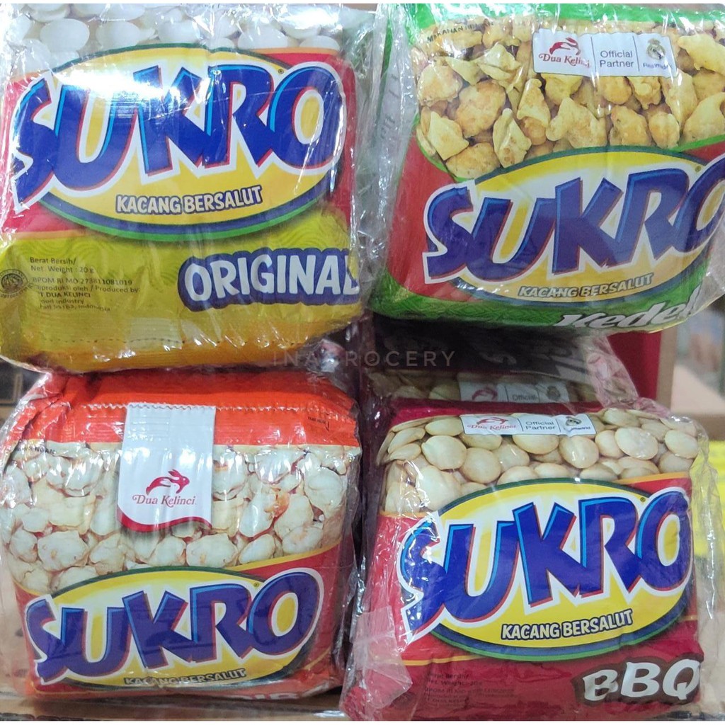 Jual KACANG SUKRO (4 Variant) 10pcs x 20gr | Shopee Indonesia