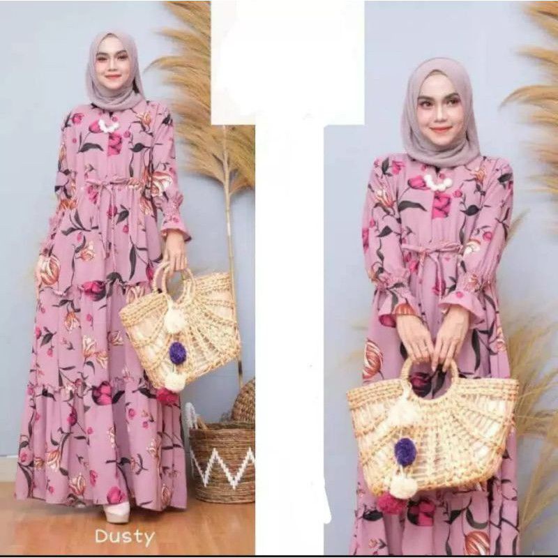 Jual GAMIS KLOK MOTIF BUNGA SEPATU BISA COD | Shopee Indonesia