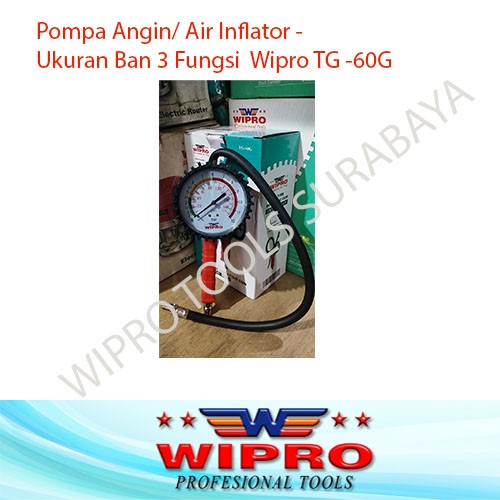 Jual Alat Pompa Angin Ban Air Inflator Wipro 3 Fungsi WIPRO TG-60G | Shopee Indonesia