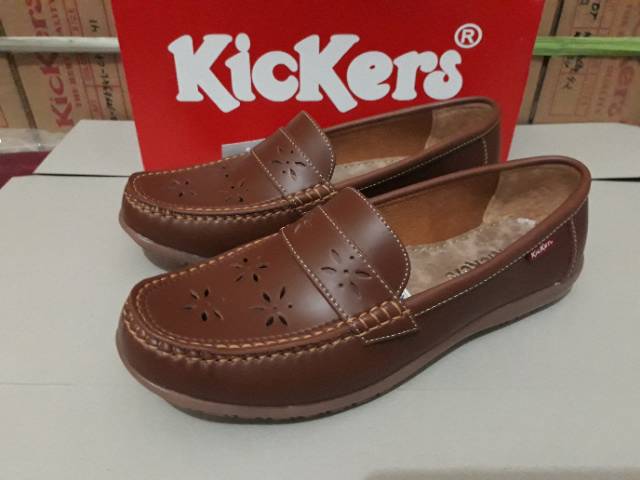Jual Sepatu Kickers Cewek Slip On Selop Flat Wanita Casual Formal ...