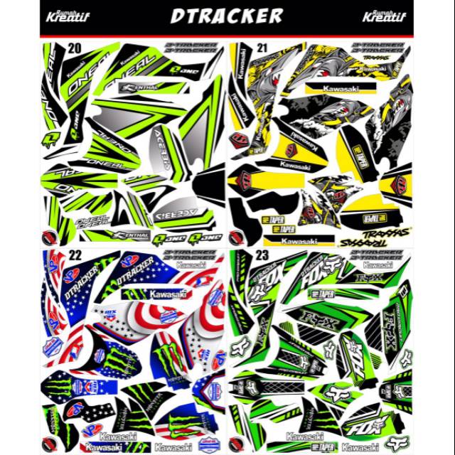 Jual Striping klx dtracker 2016 - 2020/ decal klx d tracker / variasi ...