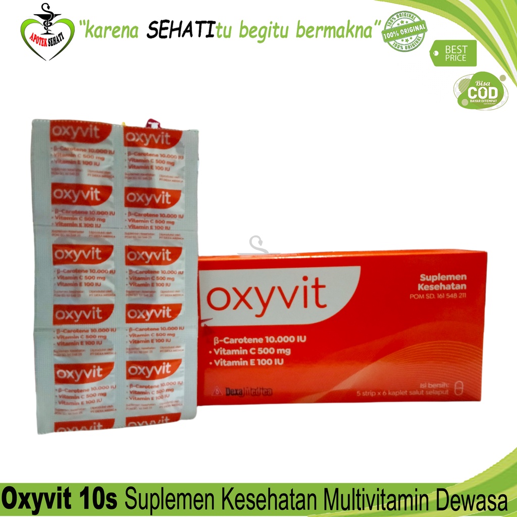 Jual OXYVIT TABLET MULTIVITAMIN DAYA TAHAN VIT C PER STRIP | Shopee ...