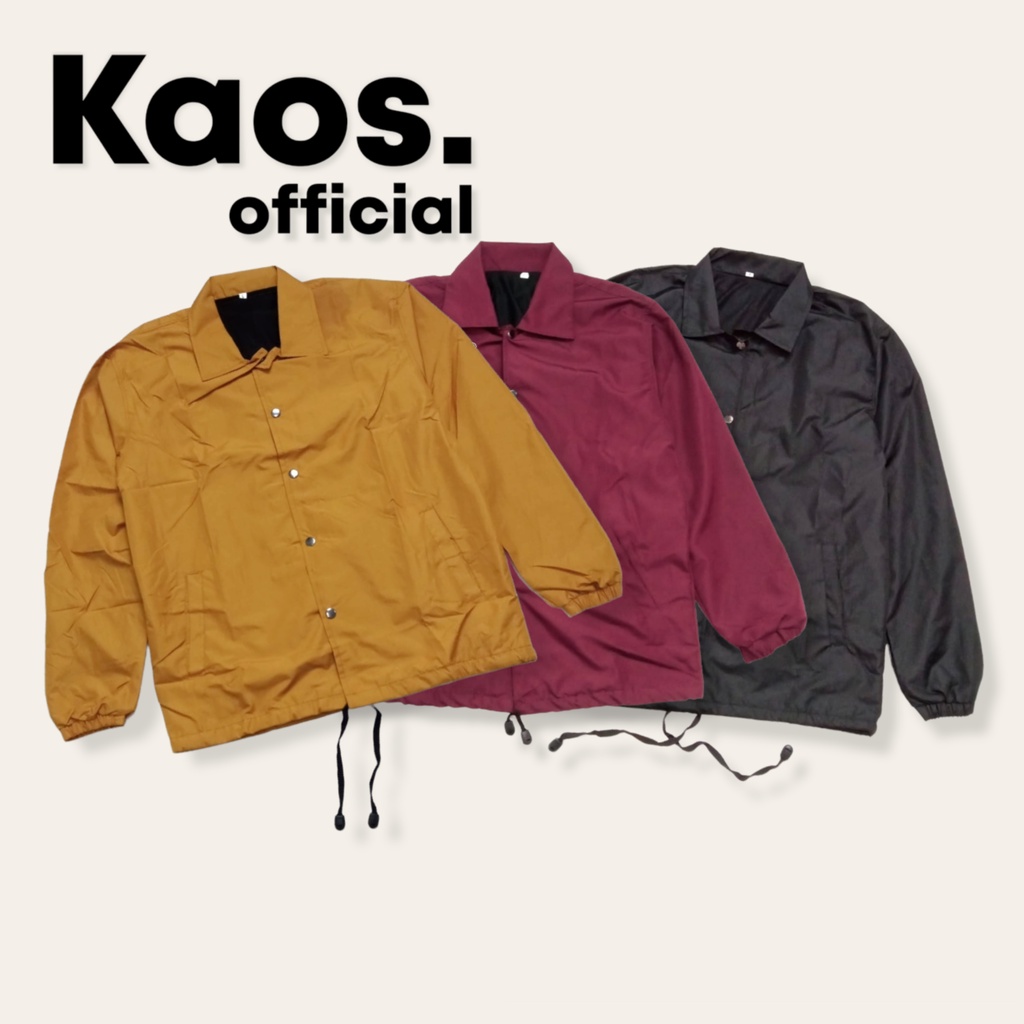 Jual COACH JACKET POLOS PREMIUM PRIA/WANITA WATERPROOF | Shopee Indonesia