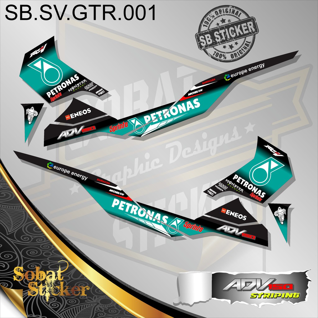 Jual Striping ADV 150 - Sticker Striping Variasi list HONDA ADV 150 001 ...