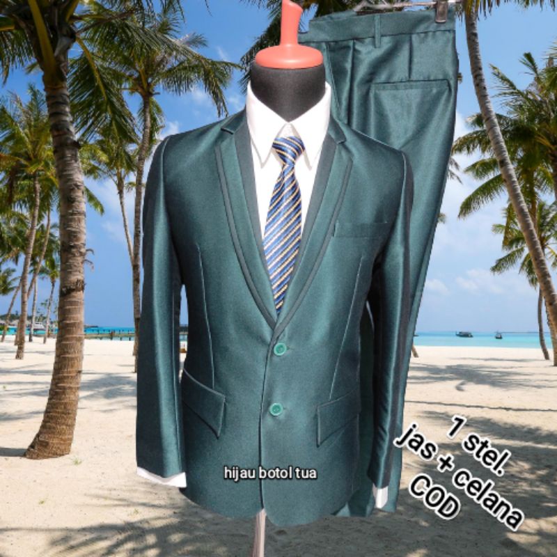 Jual 1 stel jas semi woll jas pengantin jas manten jas nikah jas akat nikah jas wedding jas slim ...