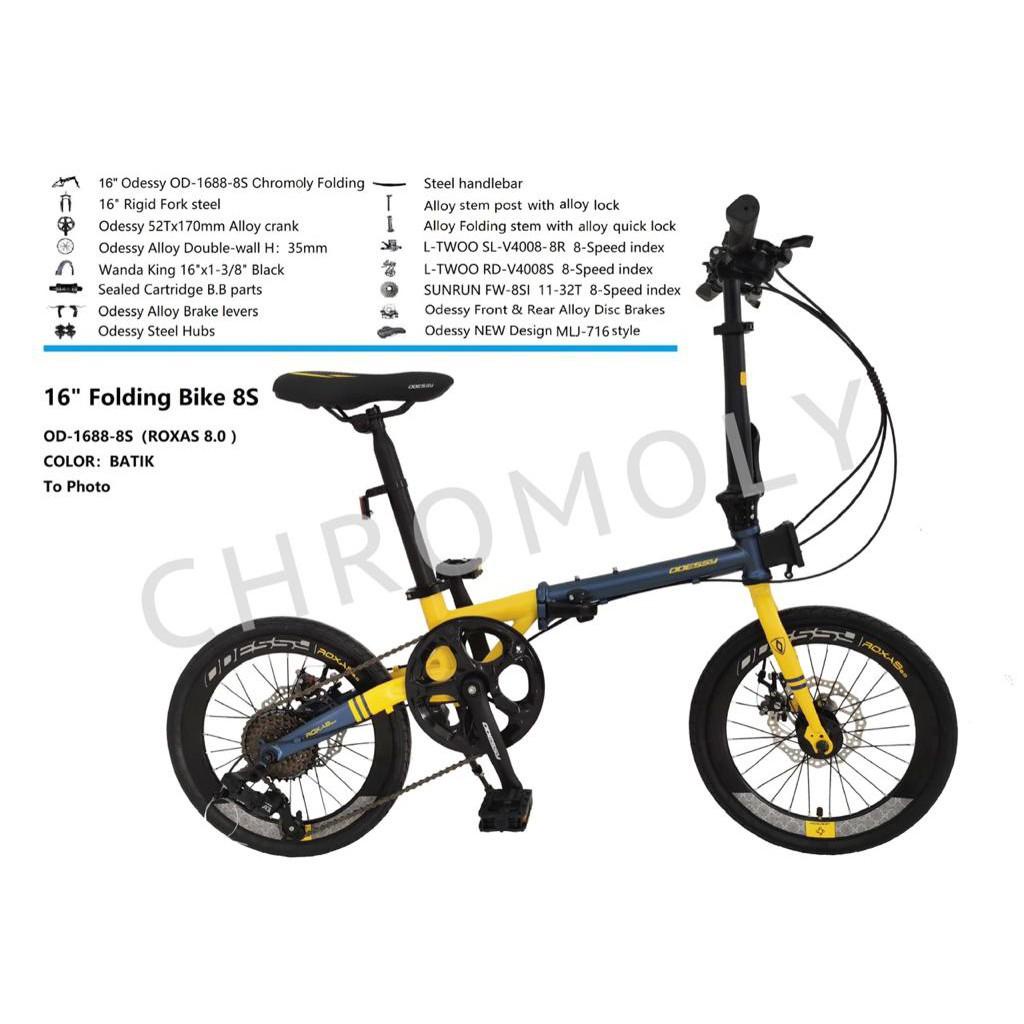 Jual SEPEDA LIPAT / FOLDING BIKE ODESSY ROXAS CHROMOLY 16" 16 | Shopee ...