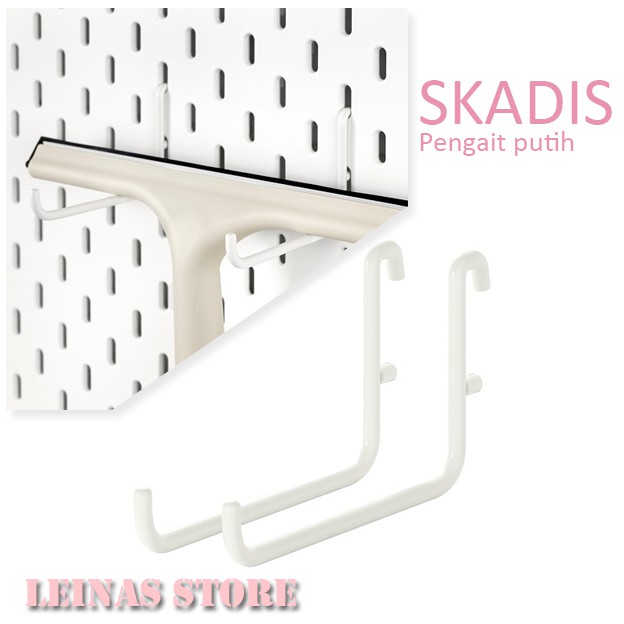 Jual Pengait Putih Panjang ISI 2 PEGBOARD / Kait aksesoris papan ...