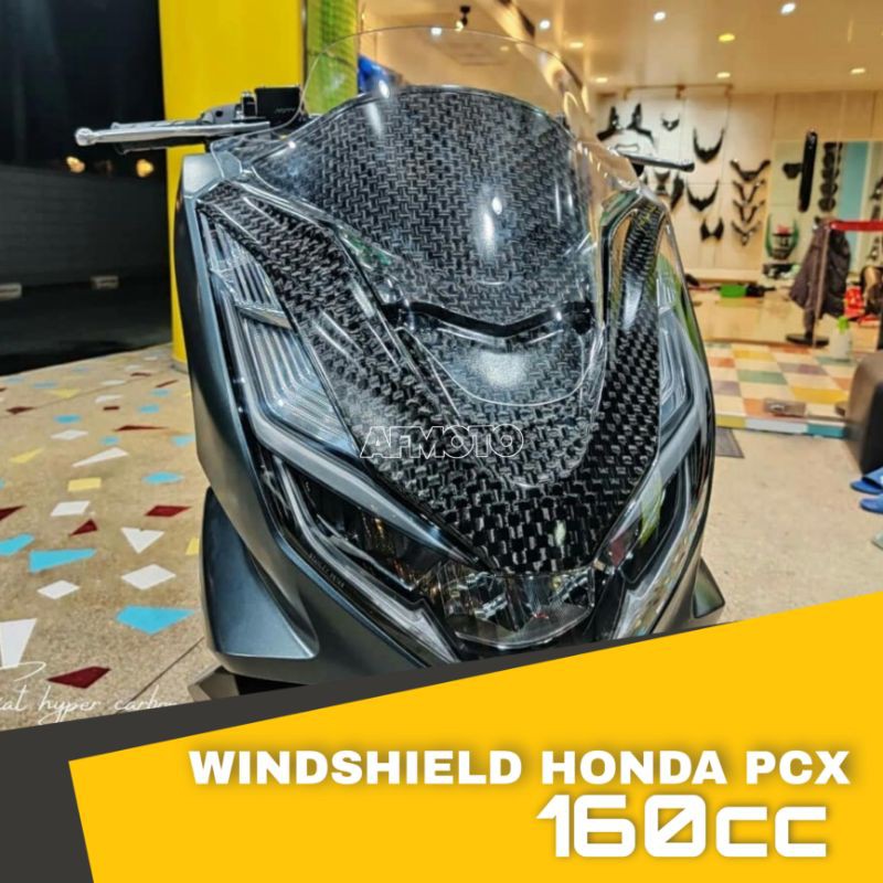 Jual WINDSHIELD HONDA PCX 160CC SMOKE CLEAR | Shopee Indonesia