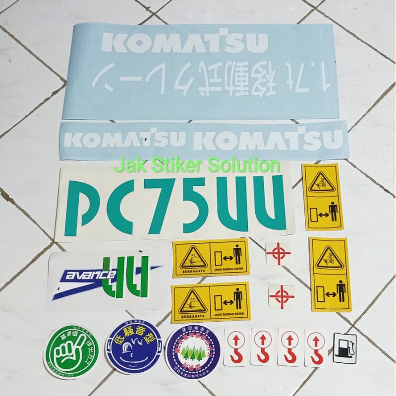 Jual Stiker Excavator Komatsu PC75UU Sticker Alat Berat | Shopee Indonesia