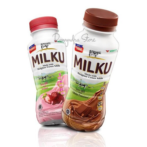Jual Susu Milku Botol 200 ml - 1 pack isi 12 botol (Rasa Coklat ...