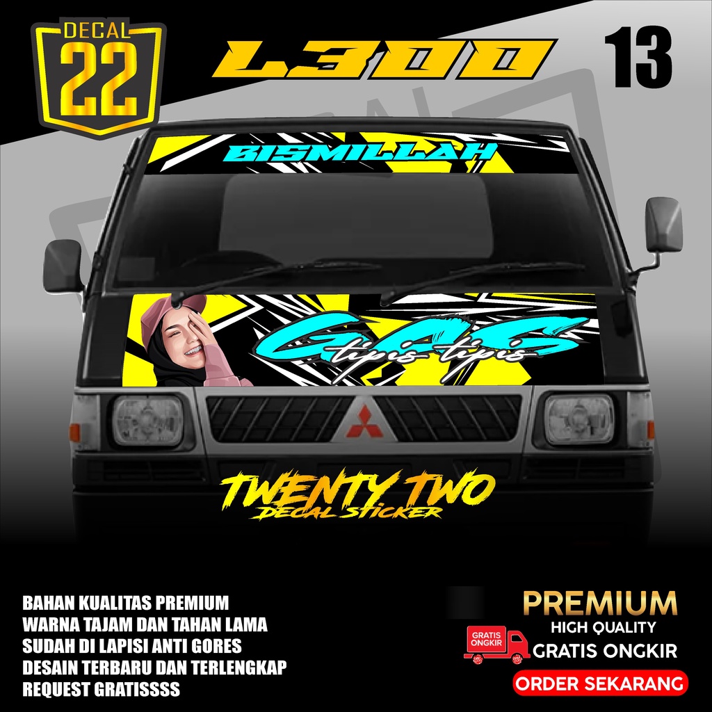 Jual STIKER DECAL KABIN DEPAN L300 ,DECAL STIKER L300 KODE 13 Podo ...