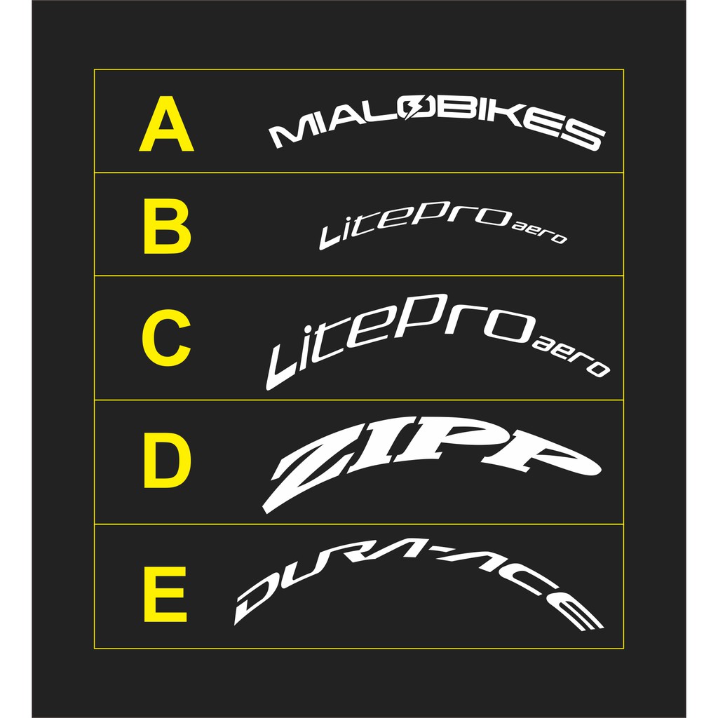 Jual cutting sticker stiker rims velg sepeda lipat 1 set 10 pcs 16in ...