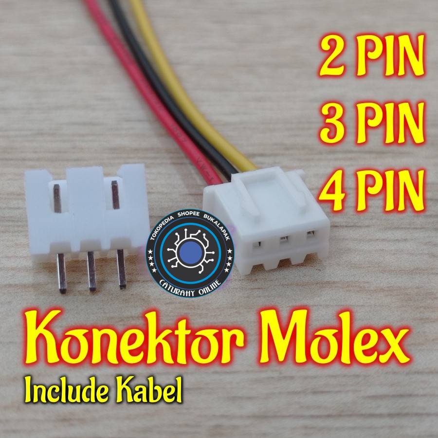 Jual Konektor Molek include Kabel 2 3 4 Pin pitch 2.5 mm molex 2501 jst | Shopee Indonesia