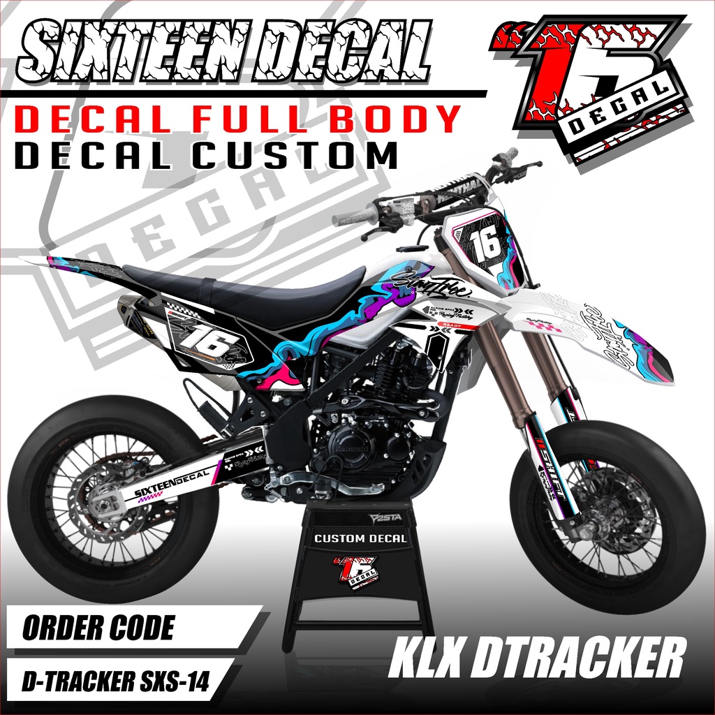 Jual decal dtracker 150 supermoto full body decal klx dtracker 150 full ...