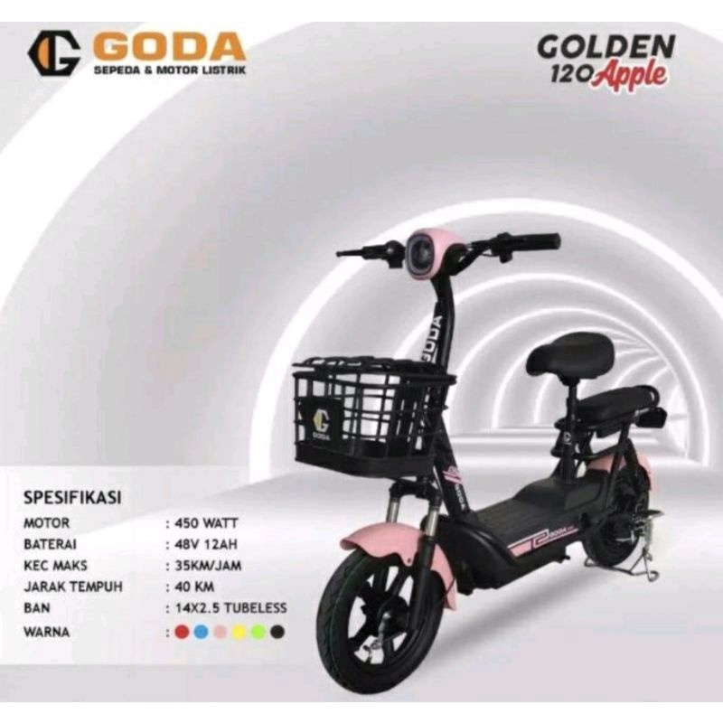 Jual Sepeda Listrik Goda 120 Apple Sepeda Motor Listrik Goda Sepeda ...