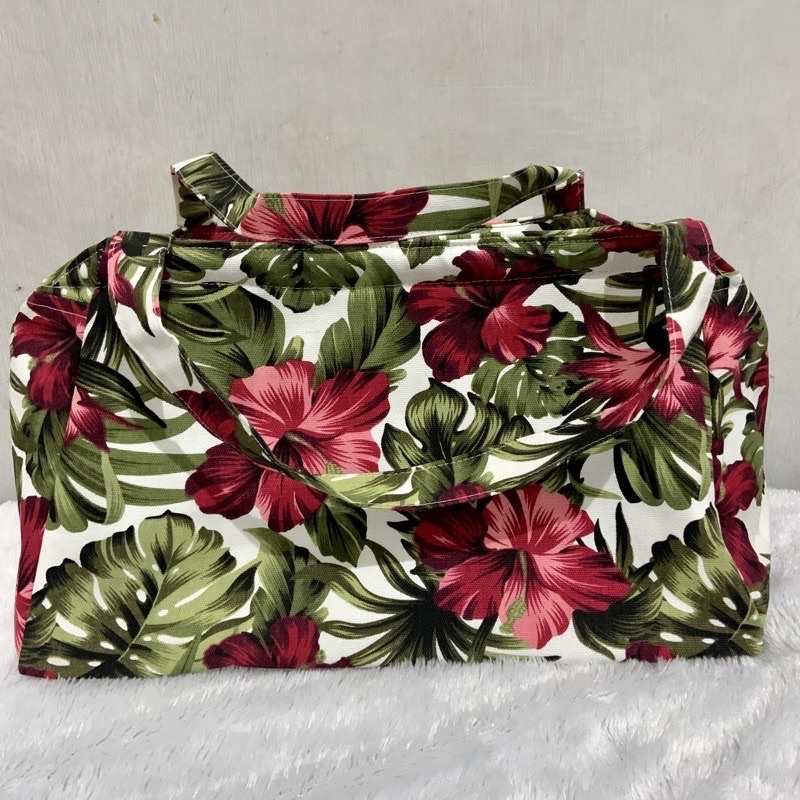 Jual Tas Travel bag Kanvas Lipat / koper oleh oleh motif kanvas ...