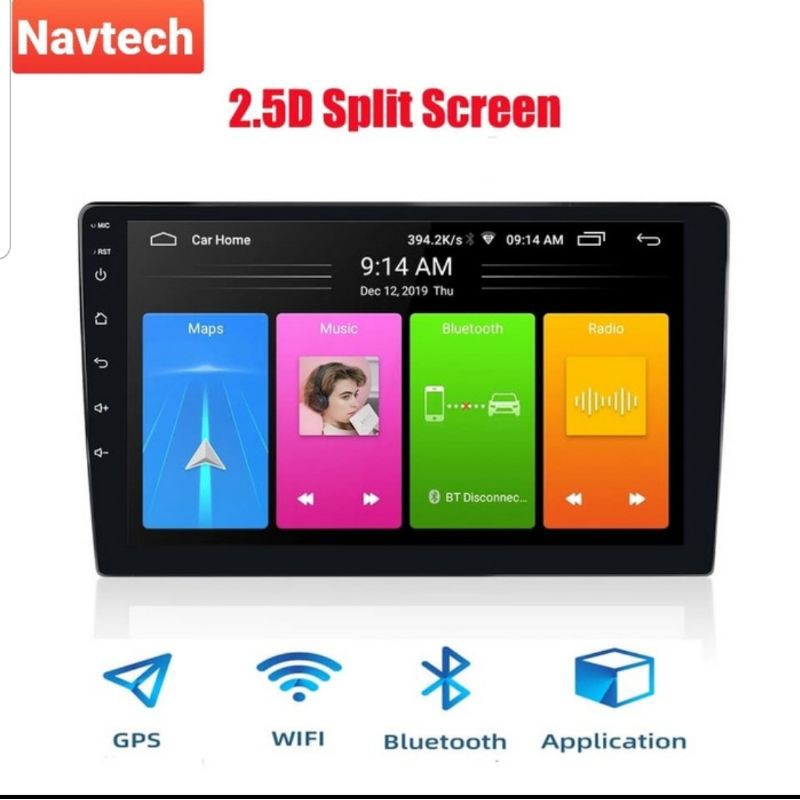 Jual Head unit Android 9 inch Double Din Universal 2Gb/16Gb Split ...