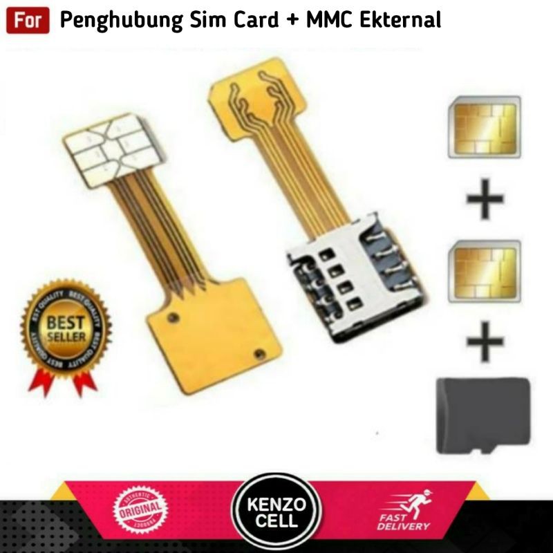 Jual Original - Hybrid Sim Card + Memory Card Alat Penghubung Memory ...