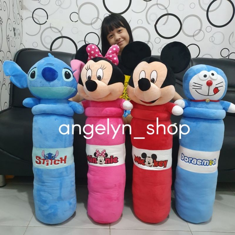 Jual guling boneka stitch hello kitty doraemon minnie dan mickey mouse ...