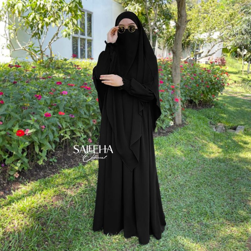 Jual Saleeha Souzan Series abaya Black | Shopee Indonesia