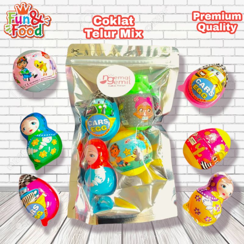 Jual Coklat Egg Mix Surprise Egg / Coklat Bentuk Telur Mix Surprise Egg ...