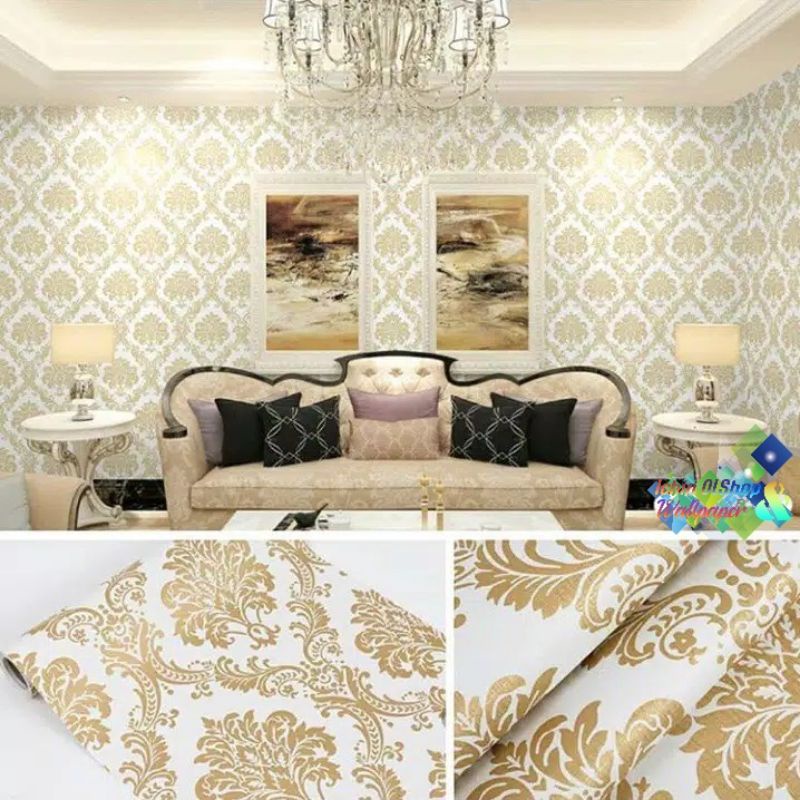 Jual Wallpaper Stiker Dinding Motif Batik Abu-abu | Shopee Indonesia