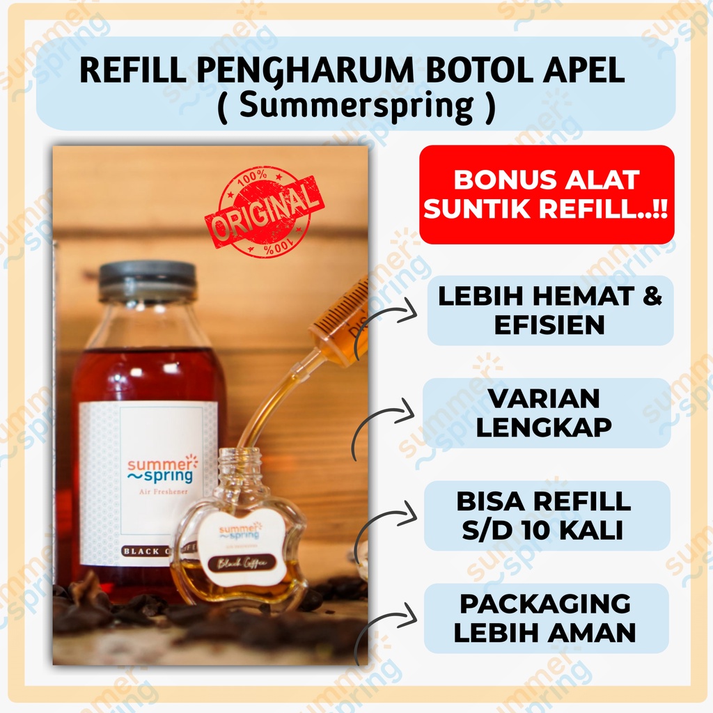 Jual Refill Botol Apel Summer Spring Pengharum Mobil Ruangan Kamar ...