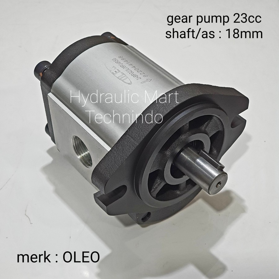 Jual pompa hidrolik gear pump 23cc_as18mm SAE-A, 2ABPG23LP24RSS gear pump merk OLEO | Shopee ...