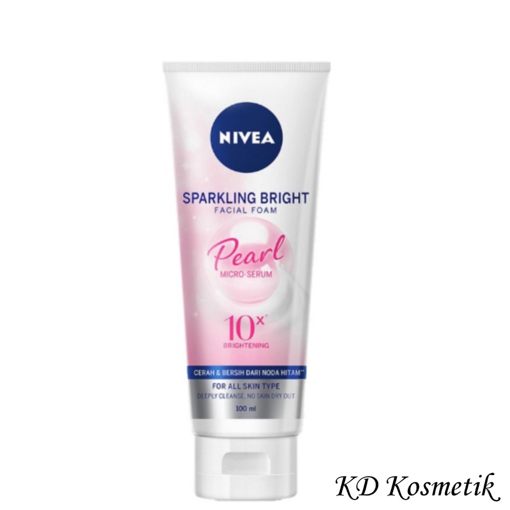 Jual NIVEA FACIAL FOAM SPARKLING WHITE 10X BRIGHTENING 100ML#Sabun Wajah Nivea | Shopee Indonesia