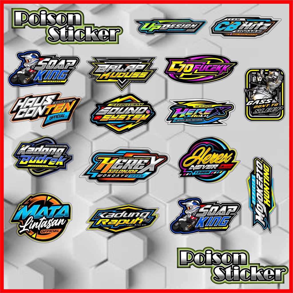 Jual STICKER PACK HEREX THAILOOK, HONDA GANK, RACERTEES, SSS, RCB ...