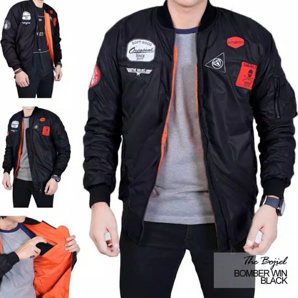 Jual Jaket Bomber Bordir Emblem Pria Bahan Taslan ZN Original Distro ...