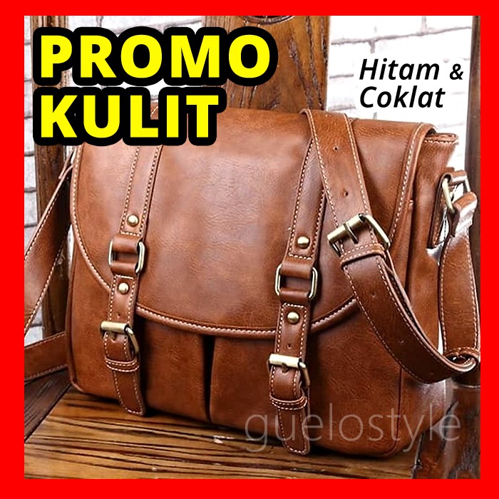 Jual tas laptop kerja kantor selempang pria kulit cokelat GS44 | Shopee ...