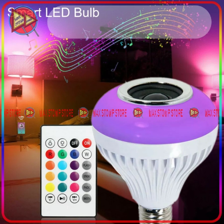 Jual Lampu LED Disko Bluetooth Musik RGB Dengan Speaker dan Remote ...