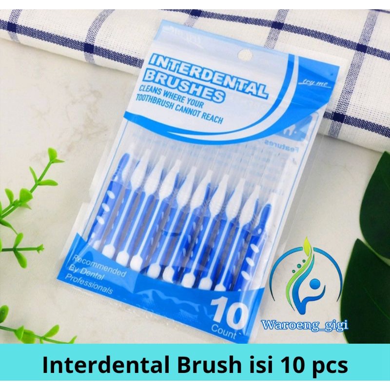 Jual Interdental Brush Sikat Sela Gigi Behel Ortho isi 10pcs (Kode ...