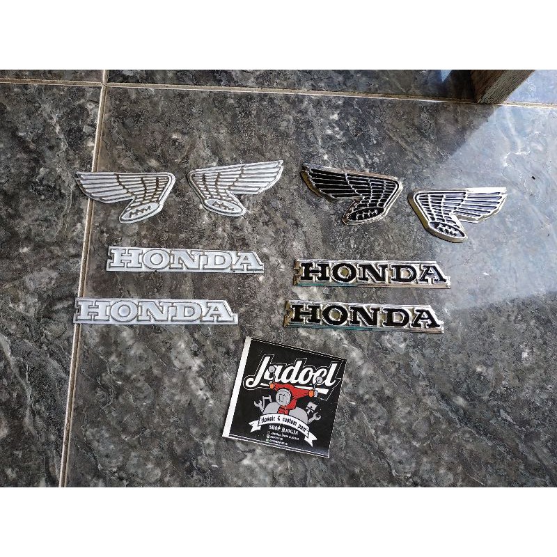 Jual Emblem Logo Sticker Tangki Tanki Honda CB 100 Gelatik Plat Seng ...
