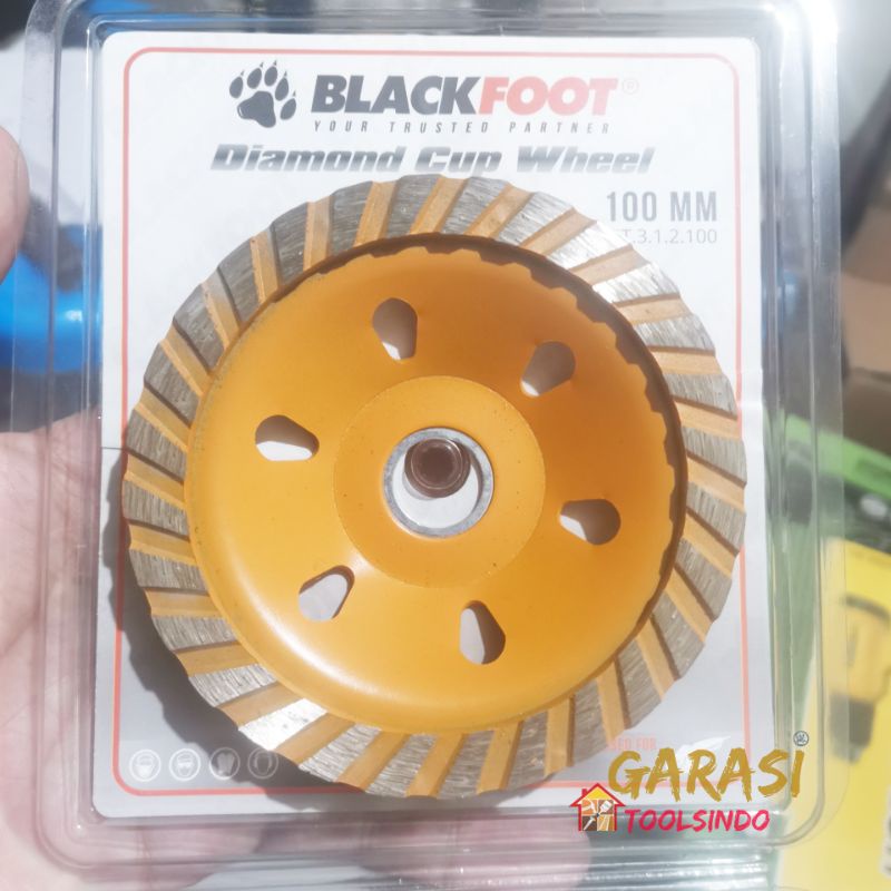 Jual mata diamond cup wheel 4 inch BLACKFOOT mata gerinda mangkok mata ...