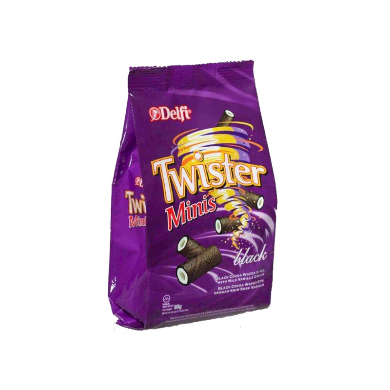 Jual DELFI TWISTER minis Black Vanilla 80 gram / DELFI twister wafer ...