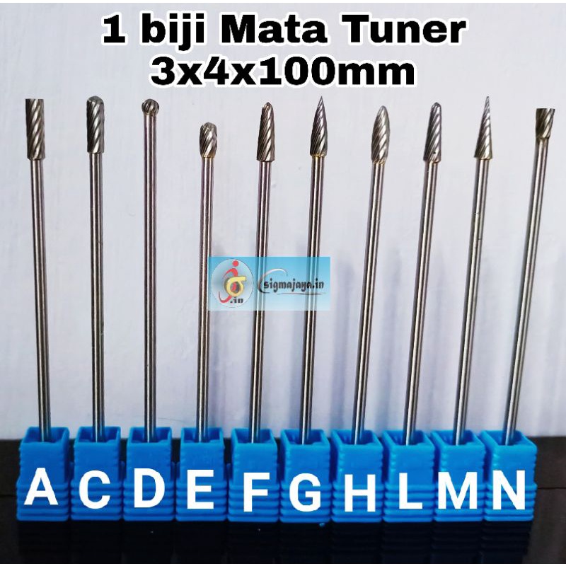 Jual Mata bor tuner tungsten carbide burr 3x4x100mm | Shopee Indonesia