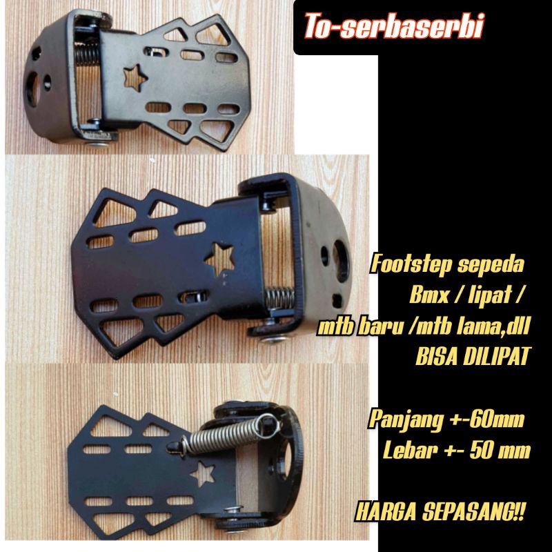 Jual Jalu sepeda pijakan sepeda dilipat bisa lipat foot step sepeda ...