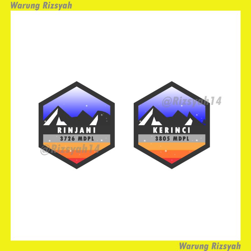 Jual Sticker Gunung Rinjani Kerinci | Indonesia | Shopee Indonesia