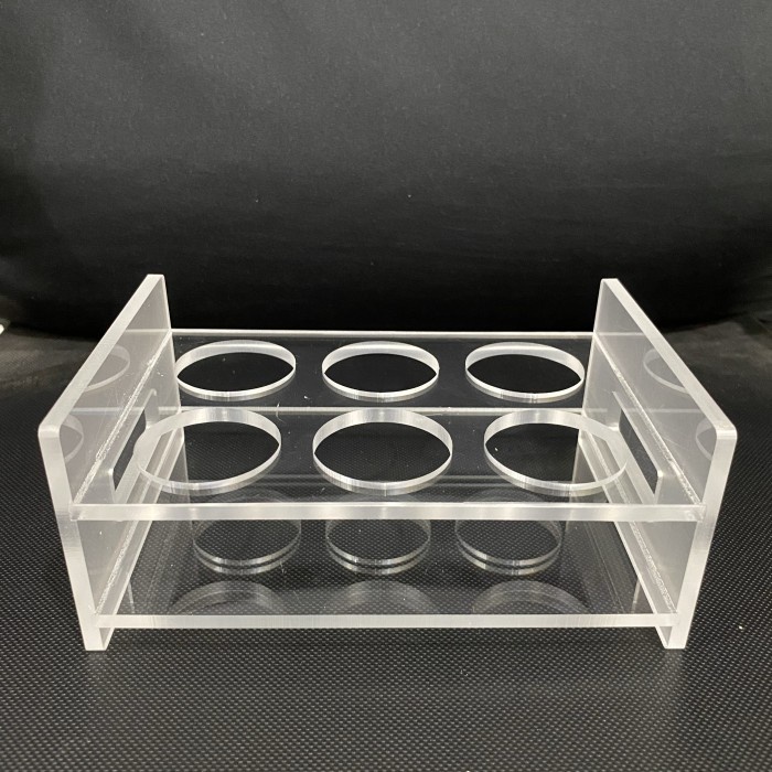 Jual 6 Hole clear acrylic shot glass holder rack serving tray tequila ...