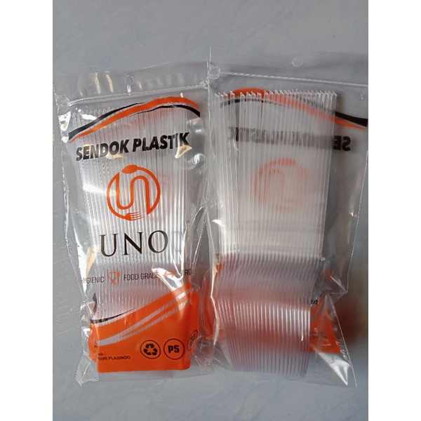 Jual Sendok plastik bening UNO / sendok makan bening isi 25pcs | Shopee ...