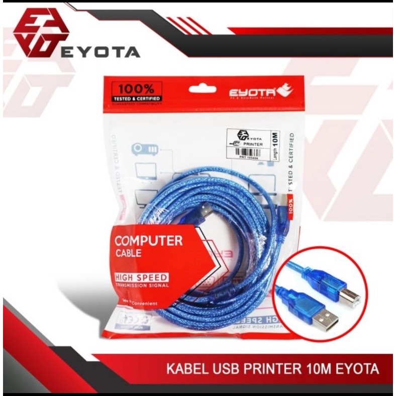 Jual EYOTA KABEL PRINTER 10 METER USB 2.0 HIGH SPEED ORIGINAL | Shopee ...