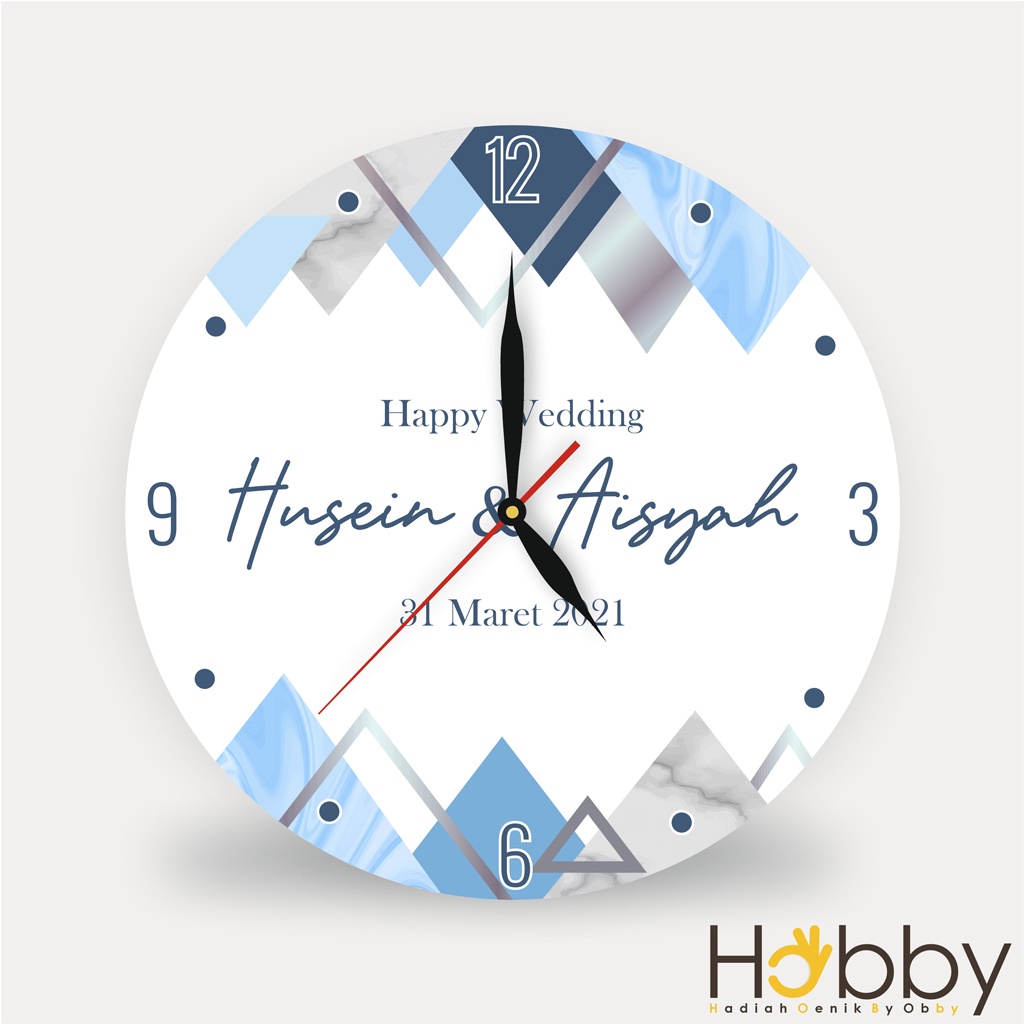 Jual JAM DINDING CUSTOM KAYU NAMA TANGGAL SOUVENIR ULANG TAHUN UNIK ...