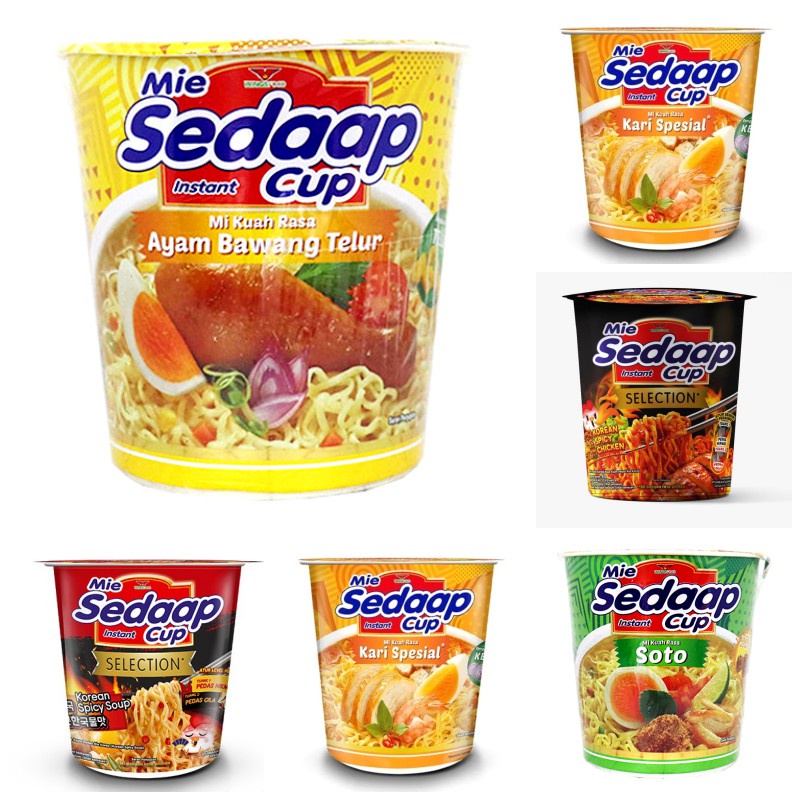 Jual Mie Sedaap Cup Kuah (Ayam Jerit@75g, mie goreng@85g, Soto@81g ...