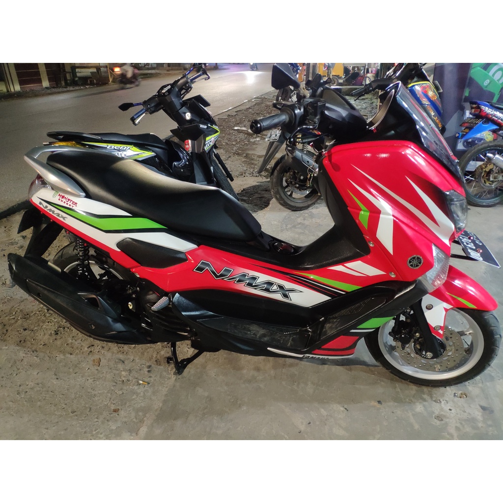 Jual Stiker Nmax Decal Full Body Nmax Premium Red Monster Energy Glossy ...