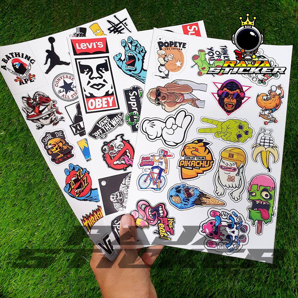 Jual STIKER LOGO hypebeast graffiti Sticker Vinyl Laptop Waterproof DIY ...